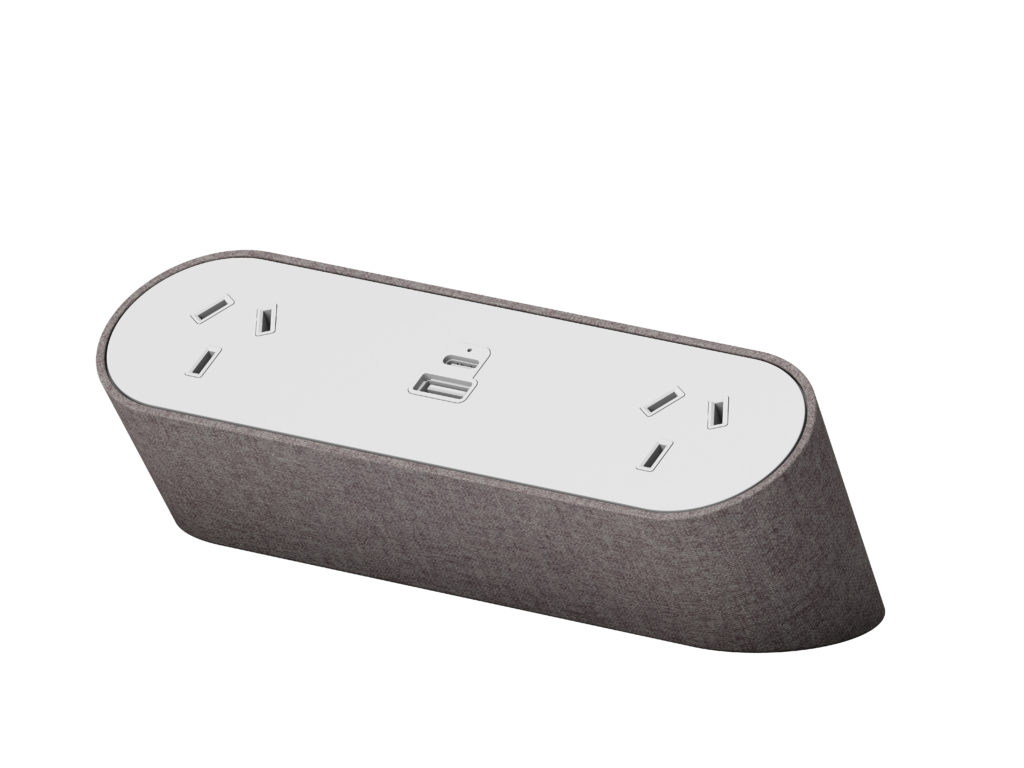 Nova Trio 2x GPO USB C/A PD (White Gloss Fascia with Fabric Wrap) | CMS ...