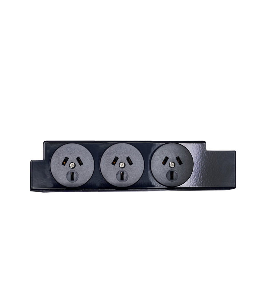 M/Plate with 3 x 10amp Auto Switched GPO | CMS Electracom - Australia