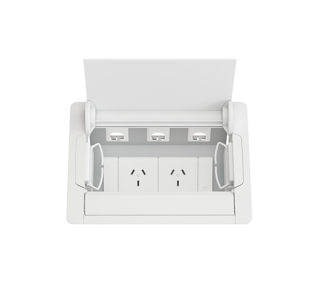 Accede - Single Lid - 2x GPO + 3x Data | CMS Electracom - New Zealand