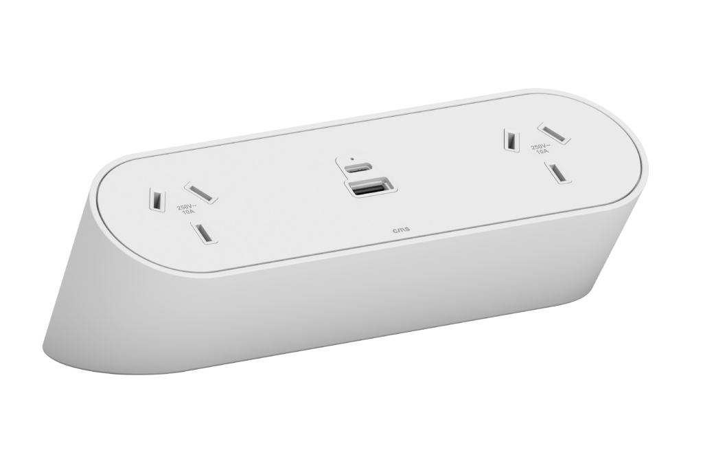 Nova Trio - 2x GPO + USB A/C PD fast-charge module with 3-pin plug ...
